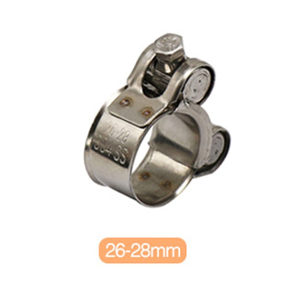 New Motorcycle Exhaust Pipe Clamp 26-63mm Stainless Steel Muffler Fixed ...