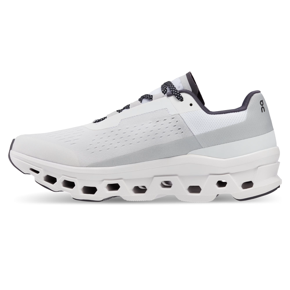 On Cloudmonster 61-98434 Sneakers Men's All White Road Running Shoes ...