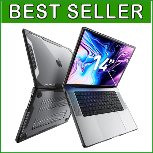 MacBook Pro 14 inch Rugged Hard Shell Case with Shock Absorber - Black ...