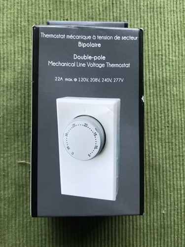 Ouellet OTL222 Mechanical Line Voltage Thermostat 240V White Double ...