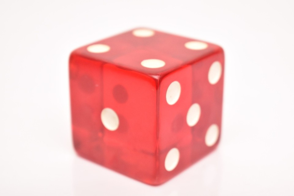 Vintage Large Jumbo Cherry Deep Red Bakelite? Translucent Dice 2" | eBay