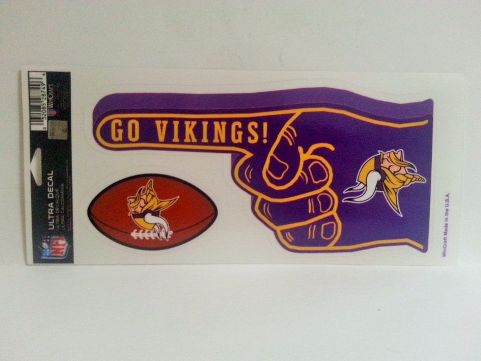 NFL Team Logo Ultra Decal Bumper Stickers plus Number 1 Fan Finger ...