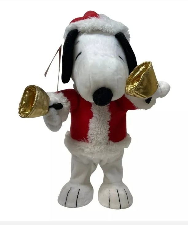 HALLMARK BELL RINGER SANTA SNOOPY PLAYS 3 SONGS-RINGS BELL-LAUGHS ...