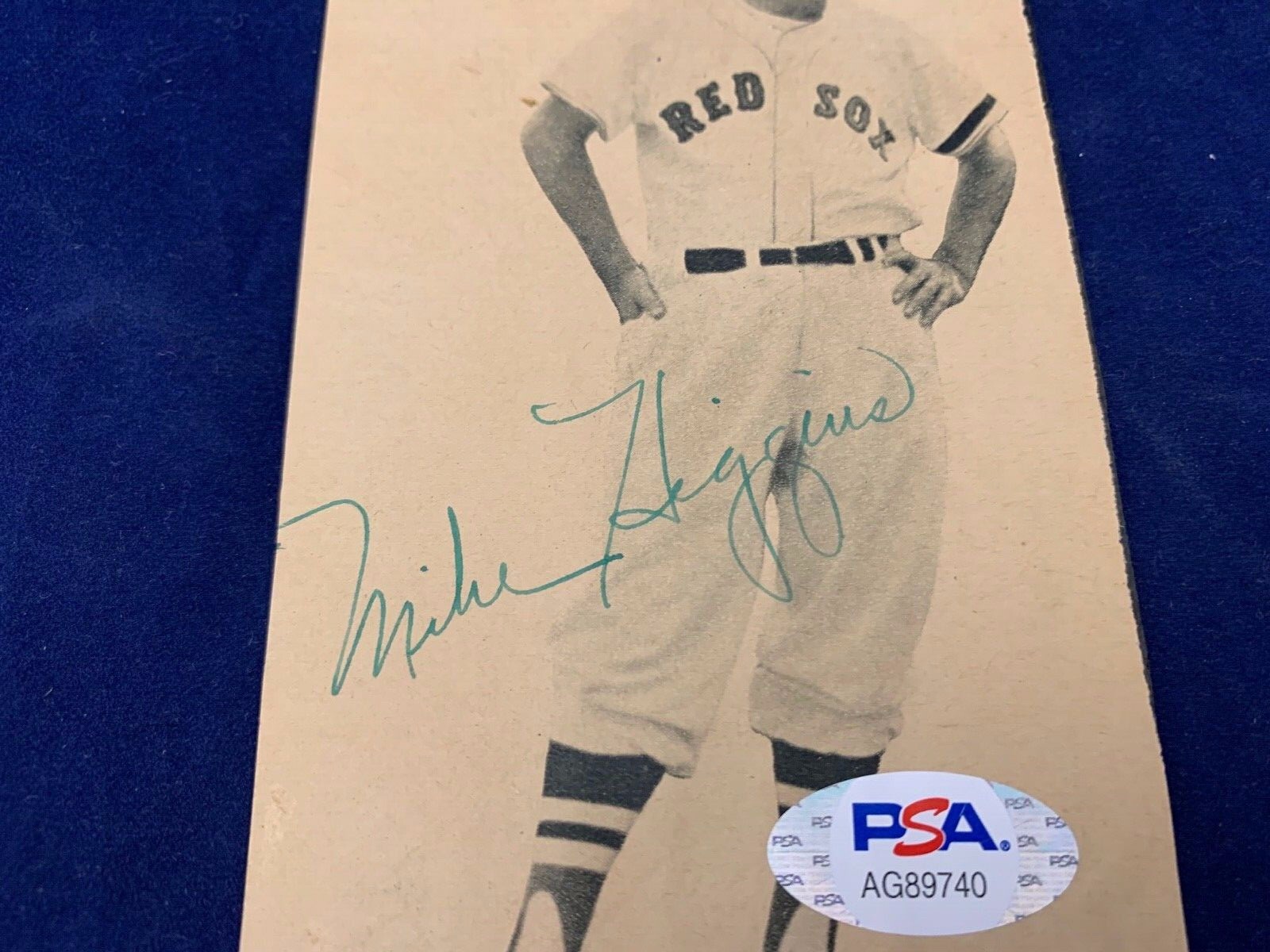 Mike Pinky Higgins Red Sox Autographed 3 X 4.5 inch Photo with PSA COA ...