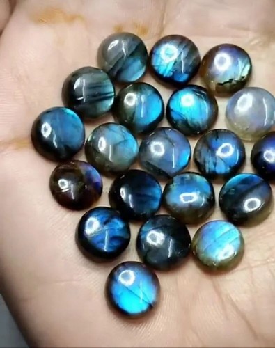 Labradorite 15x15mm Round Cabochon Natural Calibrated 100 Pcs Loose ...