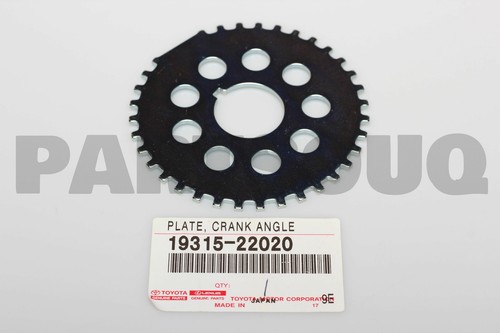 1931522020 Genuine Toyota PLATE, CRANK ANGLE SENSOR, NO.1 19315-22020 ...