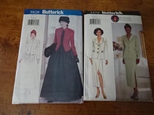 lot 2 90s Butterick-Sewing Patterns-Miss sz 8,10,12#5479&5828-jacket ...