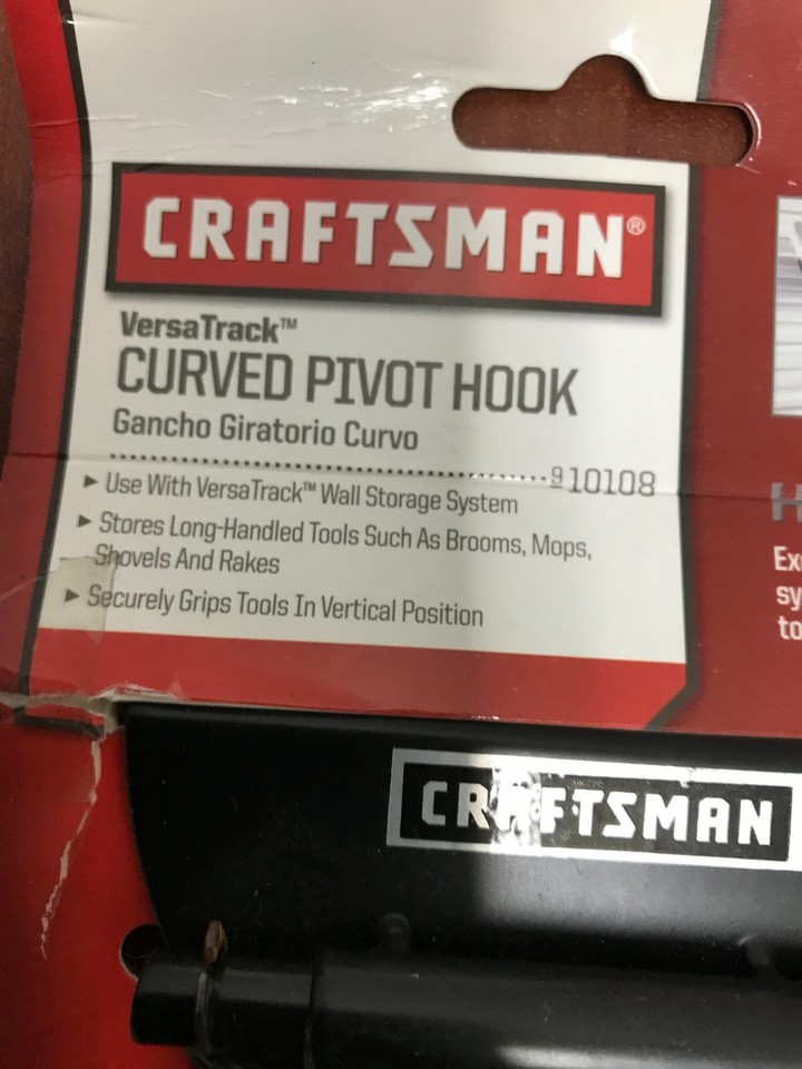 Craftsman VersaTrack Curved Pivot Hook | eBay