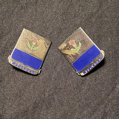 Original Sterling Pair of WWII 338th Infantry Regiment Shoulder Crest ...