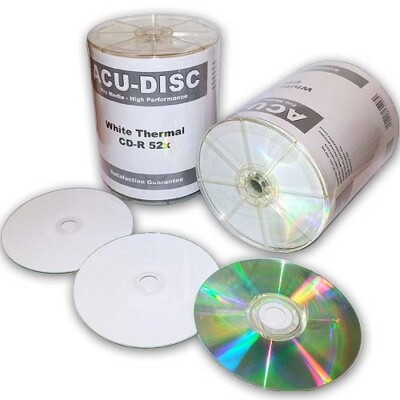 600 Blank CD-R ACU-DISC White Thermal Everest | eBay UK