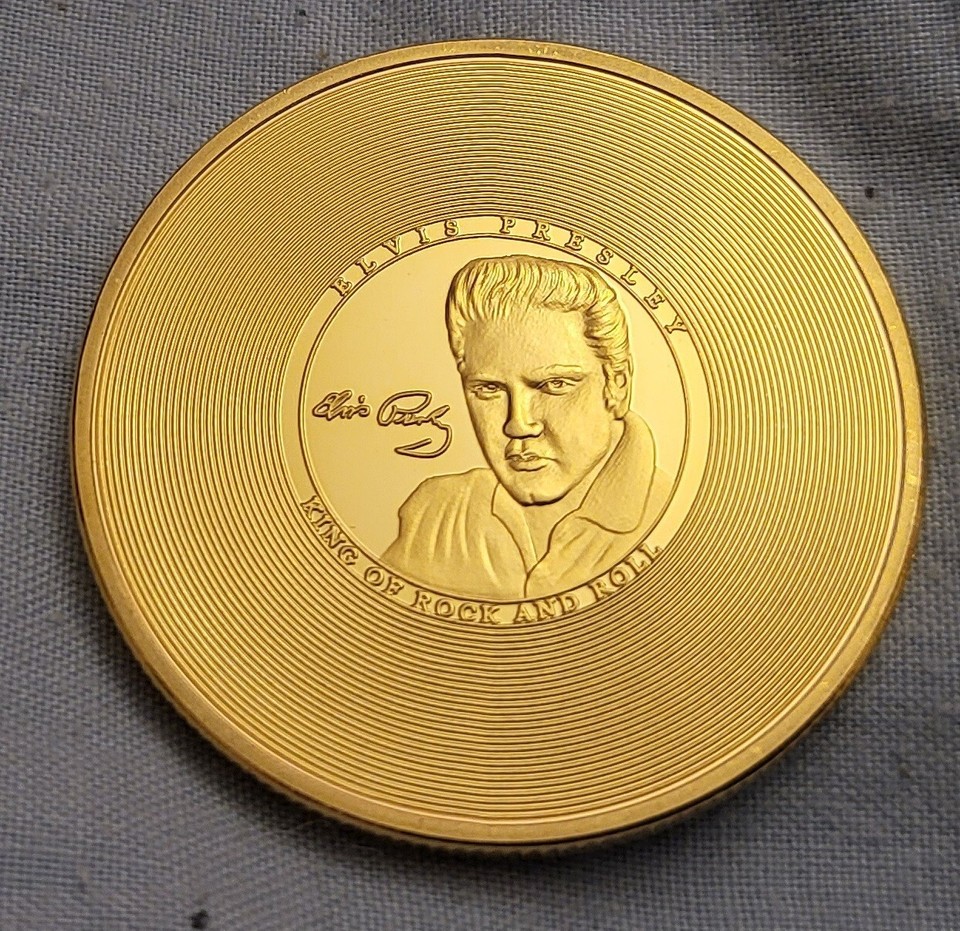 Michael Jackson Elvis Gold Coin Autographed King of Rock n Roll Pop ...