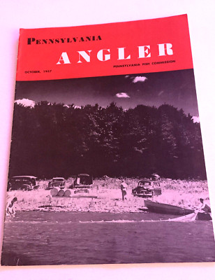 VINTAGE Pennsylvania Angler Magazine Oct 1957 Illustrated Fishing Cover ...