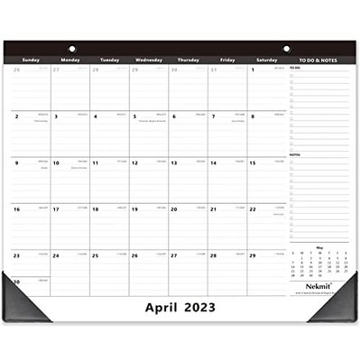 Nekmit Yearly Monthly Desk Pad Calendar Wall Calendar for Planning ...