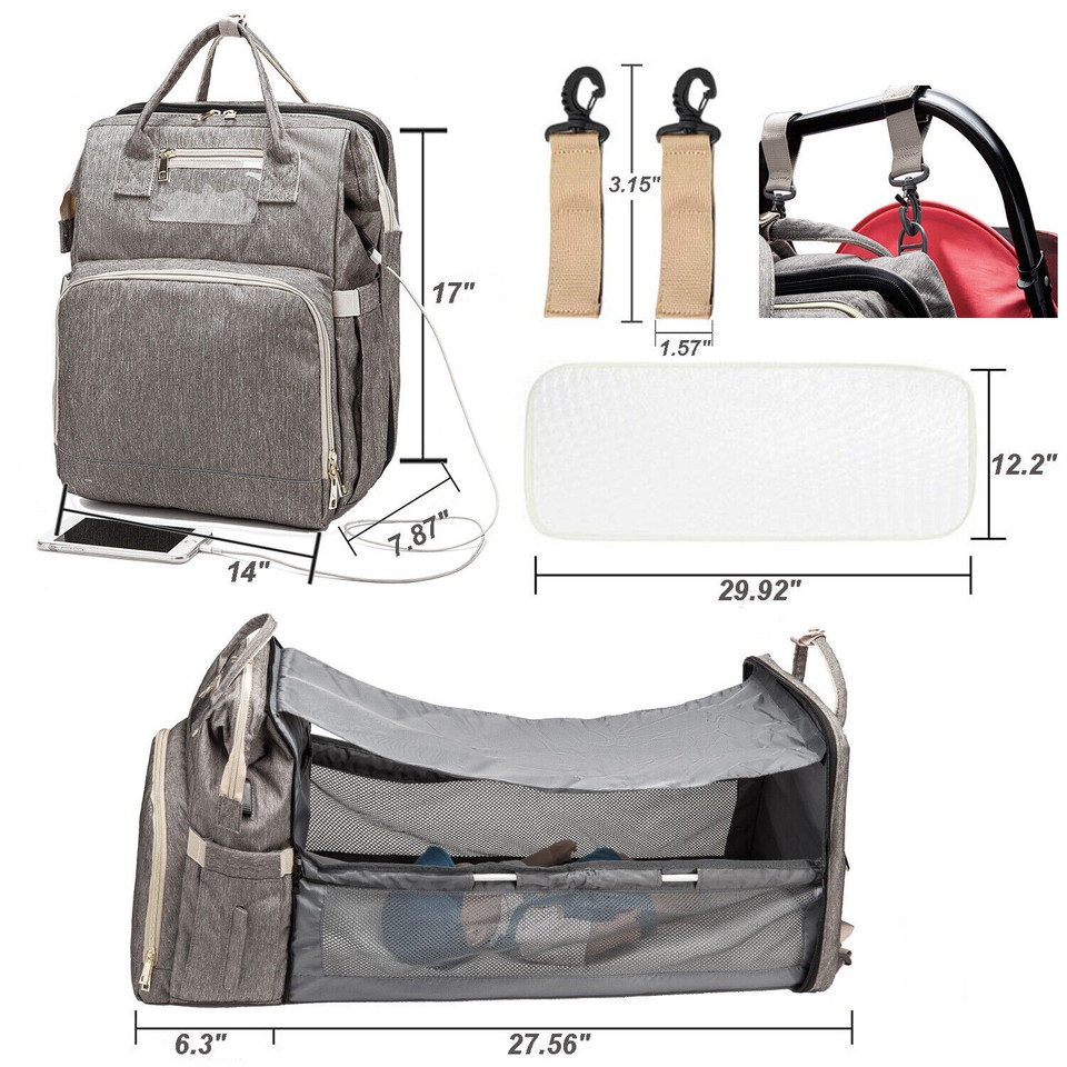 Diaper Travel Bag with Expandable with Changing Station or Without | eBay