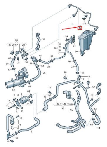 NEW AUDI A6 AVANT C7 REAR ENGINE BREATHER LINE 4G0121081DM ORIGINAL NO ...