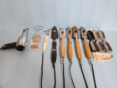 Lot of 5 covering irons, 1 Trim Seal tool, and 1 heat gun. | eBay