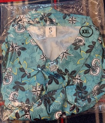 2025 Aloha Shirt 2XL Seattle Mariners SGA Hawaiian 8/2 Size NEW IN Hand ...