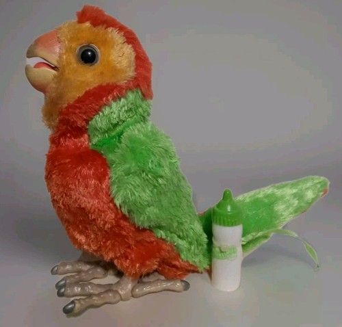Vintage 2007 Hasbro FurReal Fur Real Friends Baby Parrot Bird Tiki w ...