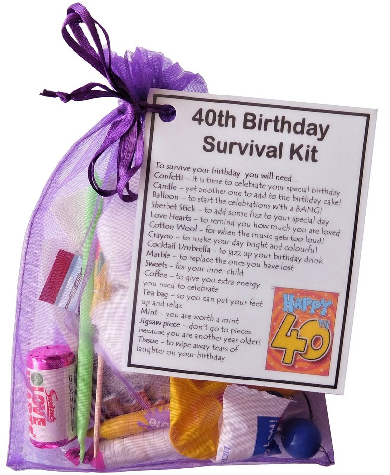 40th, 50th, 60th, 65th, 70th, 80th Birthday Survival Kit Gift for ...