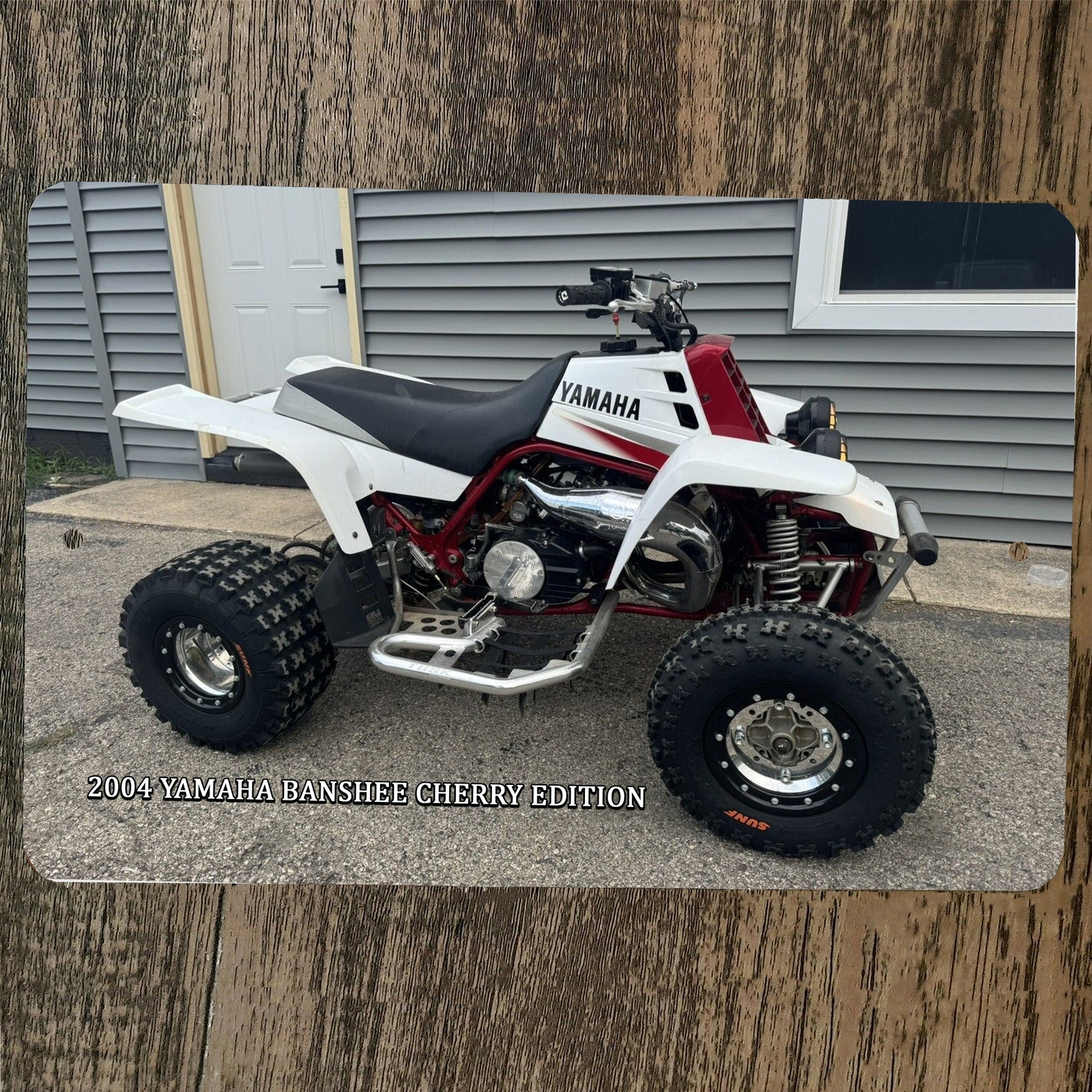 2004 Yamaha Banshee Cherry Edition ATV 4 Wheeler Quad 8x12 Metal Wall ...