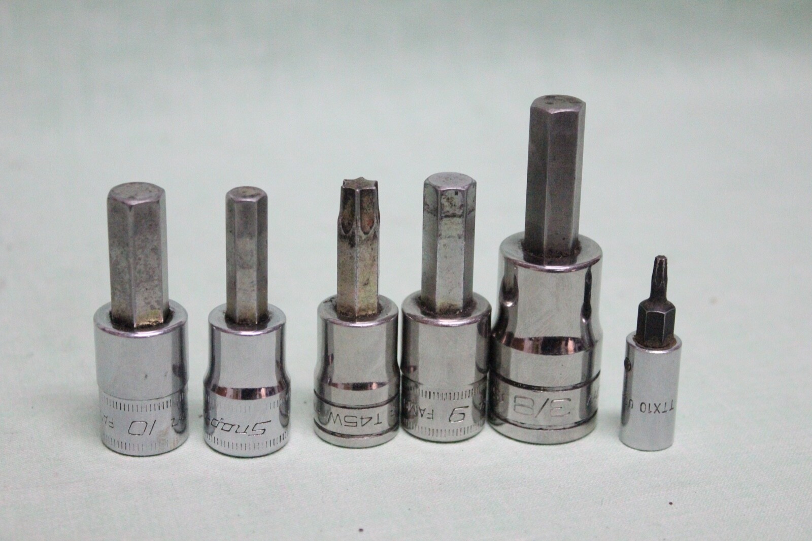 Snap-On 6 Piece Standard Hex Bit Sockets t45w /7 /9 /10 /ttx10 /3 /8 | eBay