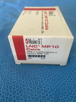 Masimo 2270 LNC MP10 CABLE For SpO2 Sensor 10 Ft, LNCS to Intellivue ...