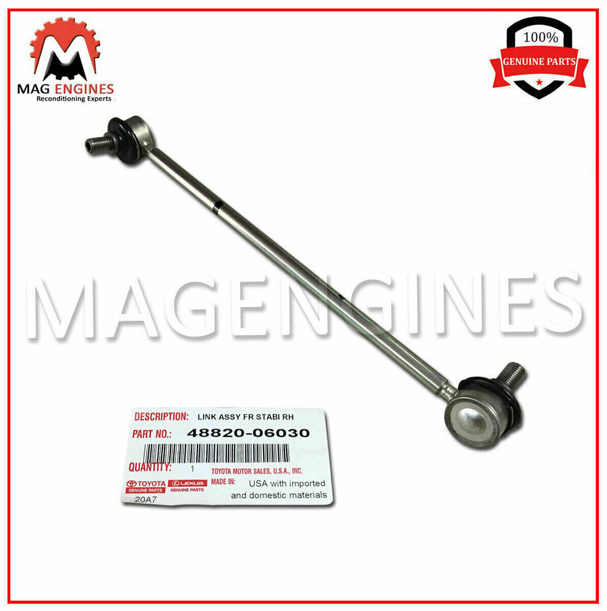 48820-06030 GENUINE OEM LINK ASSY, FRONT STABILIZER, RH CAMRY SOLARA ...