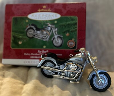 Hallmark Keepsake Ornament Fat Boy Harley Davidson Motorcycle Milestone ...