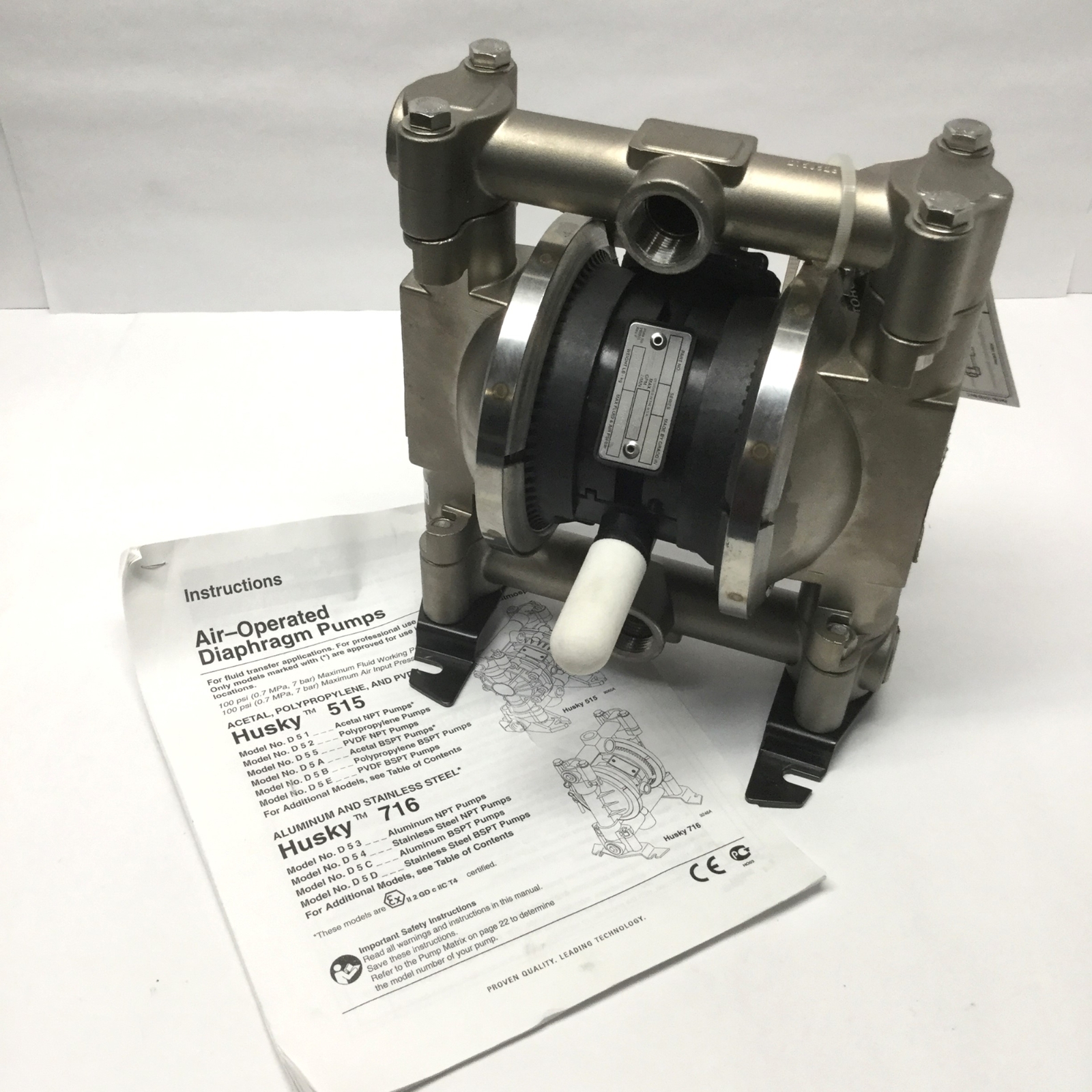 Graco D44381 Husky 716 SS Air-Operated Diaphragm Pump *With Remote ...
