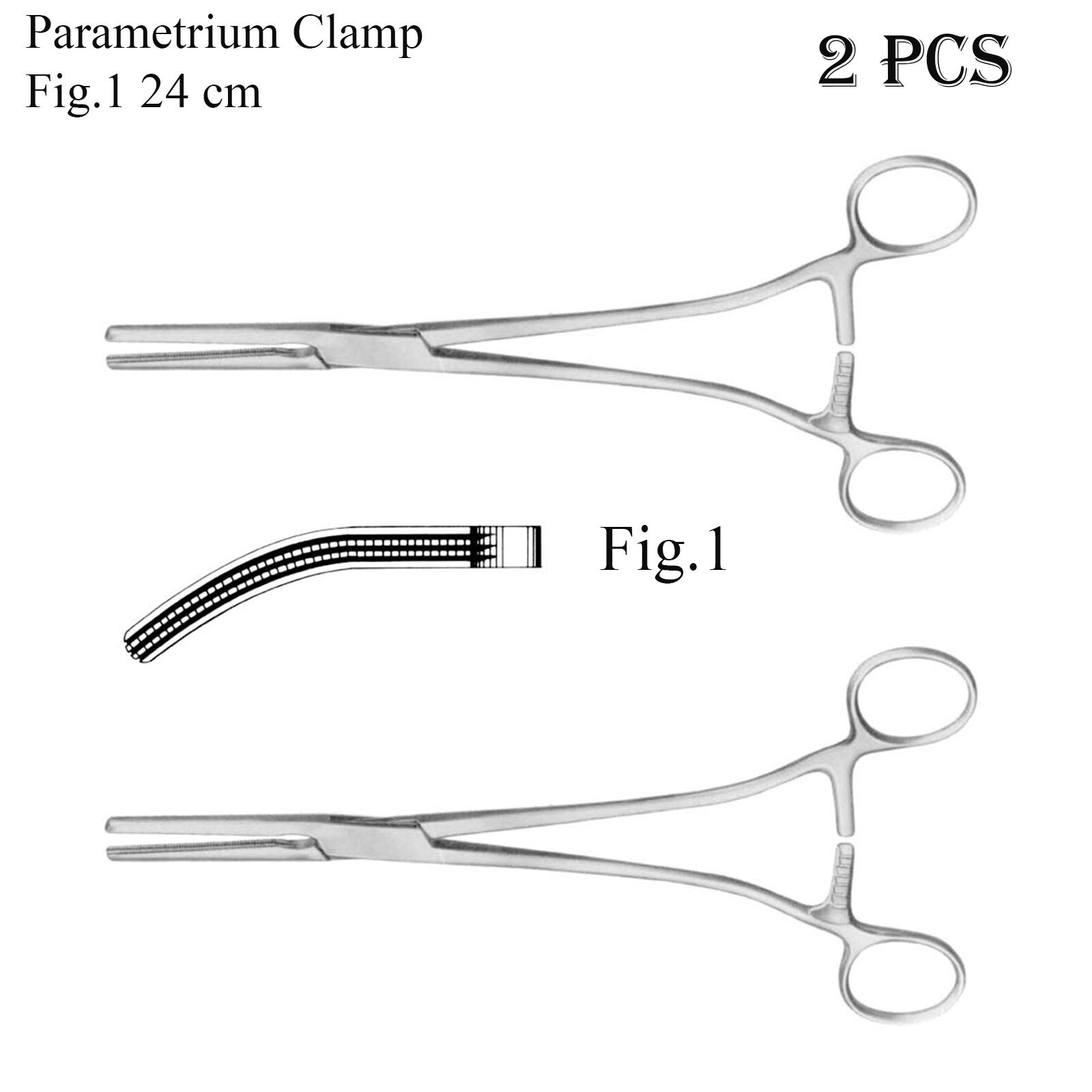 Parametrium Clamp Curved 24cm 9.5" Wertheim Atraumata 2 Pcs | eBay