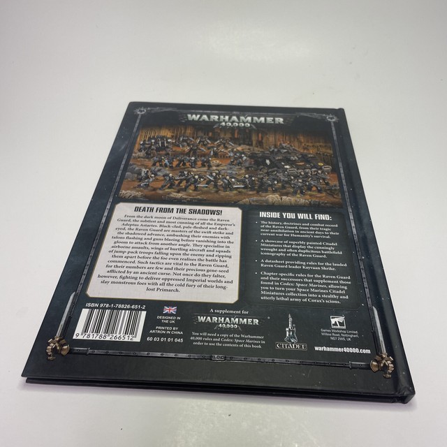 Warhammer 40k Raven Guard Codex Supplement 8th Edition - for sale ...