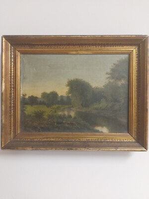 WOMAN 19TH CEN. AMERICAN SCHOOL PAINTING ARTIST -LAURA STOCKER OLMSTED ...