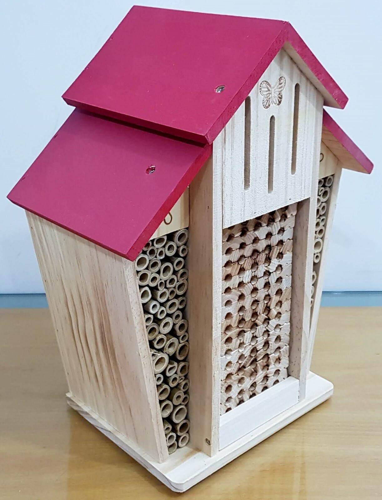 Genuine Bambeco Mason Native Handcrafted Barn Bee House Garden Hive ...