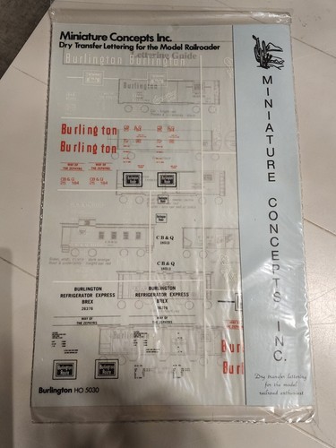 Miniature Concepts Model Railroad Transfer Lettering HO 5030 (G204) | eBay