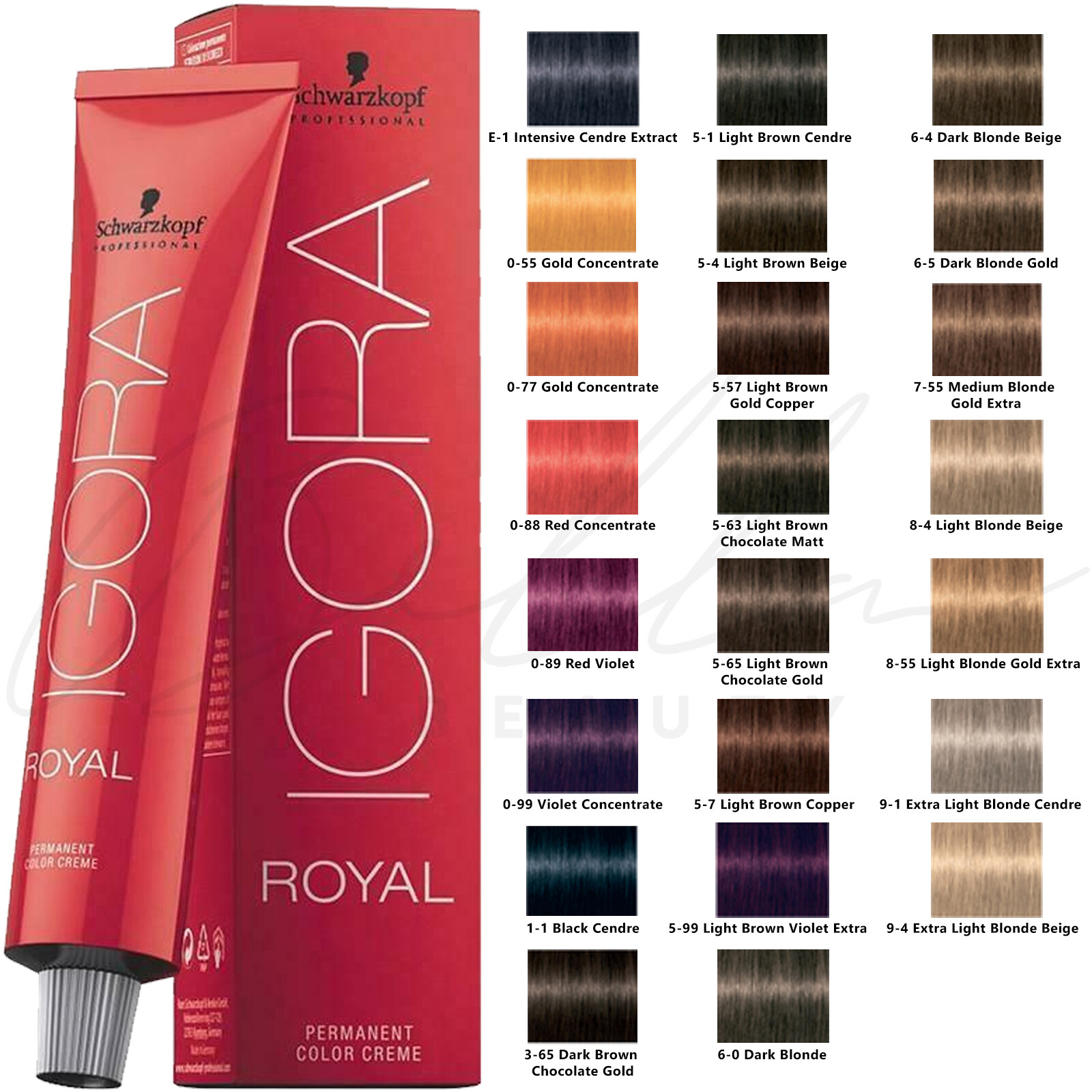 SCHWARZKOPF Professional IGORA ROYAL Permanent Color Creme 60ml *CHOOSE ...