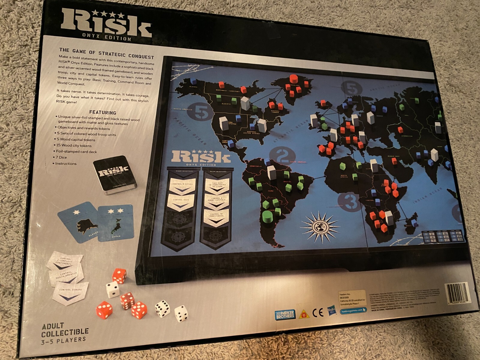 Risk: Onyx Edition, The Game of Strategic Conquest (Used, Very Good ...