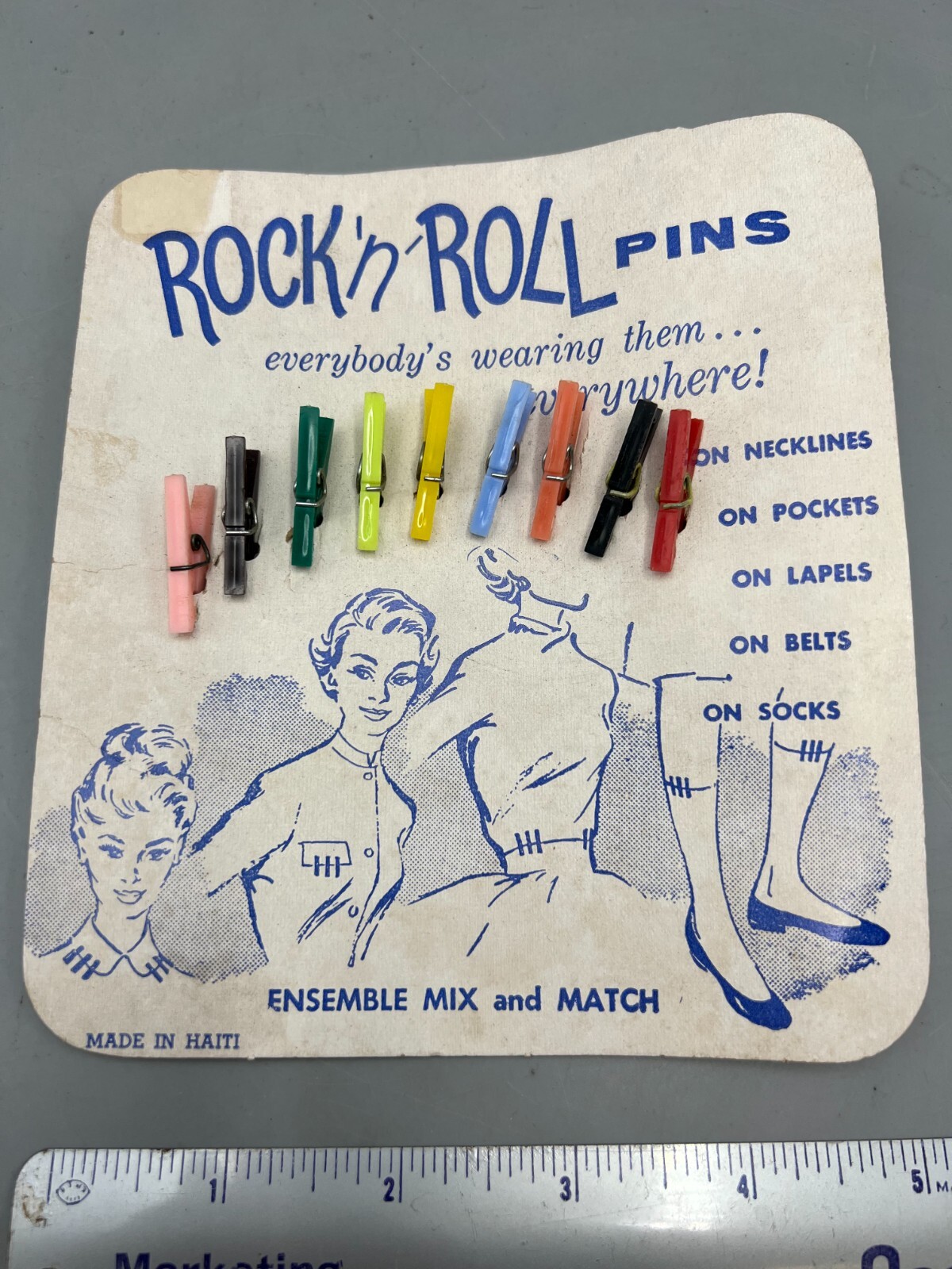 Vintage Rock N Roll Pins Clothespins - Everybody's Wearing Them ...