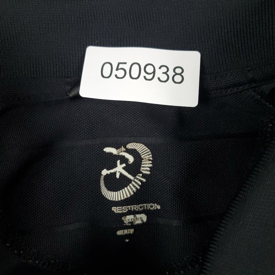 Zero Restriction Polo Shirt Mens Size Medium Black Striped Casual Short Sleeve | eBay