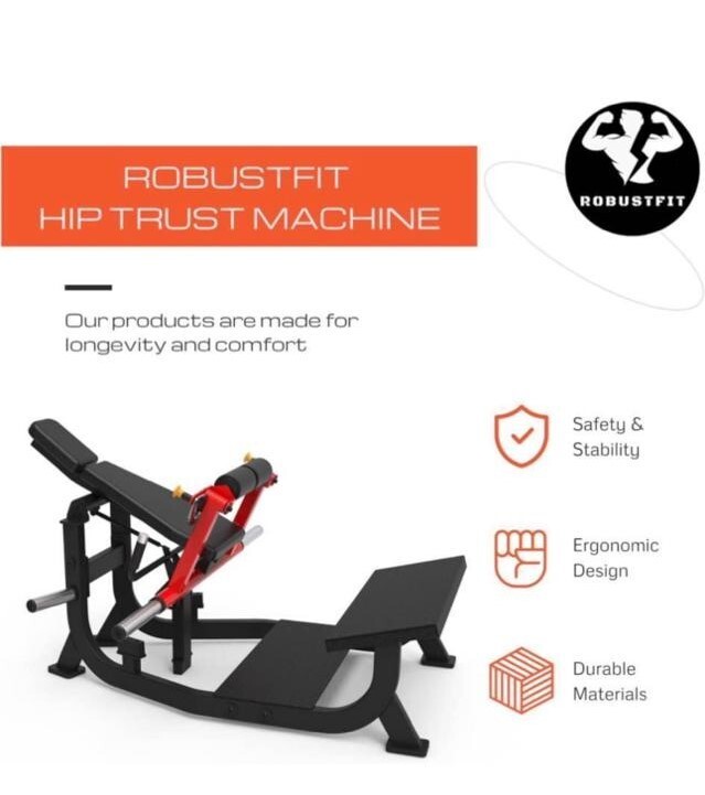 Hip Thrust Glute Drive Machine with Plate Holders - Weight Loaded ...