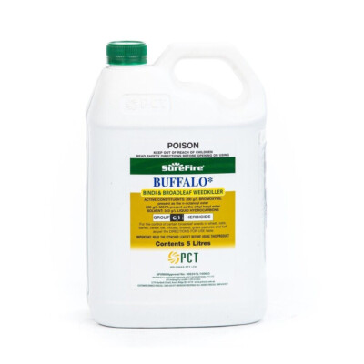 SUREFIRE BUFFALO BINDI & BROADLEAF Weedkiller 5 Lt control grass. Kill ...