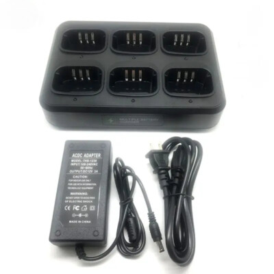 6-Way Rapid Battery Charger For For TYT MD-380 MD-UV380 MD380 RETEVIS ...