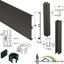 Aluminium Kitchen Unit Plinth Trim Kickboard 145 x 3000mm Graphite ...