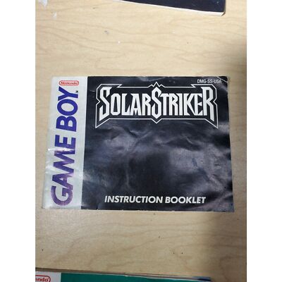 Vintage Game Boy Solar Striker Booklet | eBay