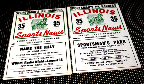 Sportsman's Park Harness Horse Racing Illinois Sports News Tip Sheets ...