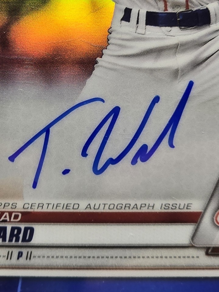 2020 Bowman Chrome Thad Ward Blue Refractor Auto /150 #CPA-TW Boston ...