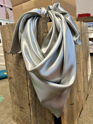 Wild Rag Western Scarves Solid Silver Grey Gray Cowboy Scarf Beautiful ...