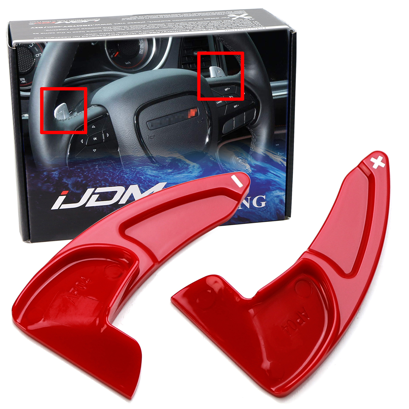 Red Large Steering Wheel Paddle Shift For Dodge Challenger Charger ...