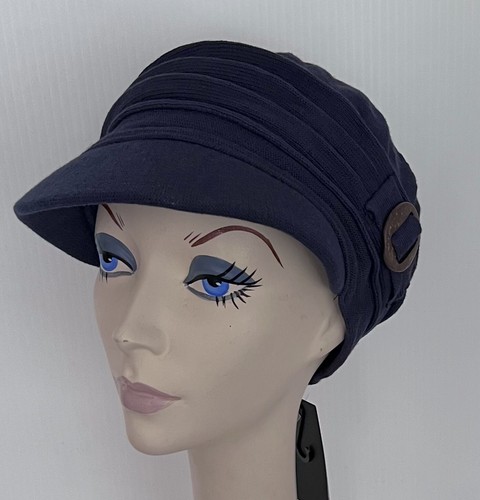 NWT Parkhurst Cotton Knit Sentinel Peak Cap Hat • NAVY BLUE • PACKABLE ...