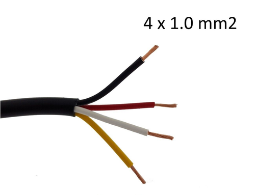 Câble rond éléctrique 4 conducteurs 1mm² couronne de 25mètres Remorque ...