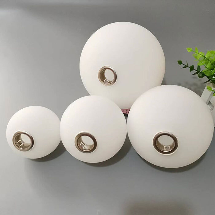 White Globe G9 Glass Shade Replacement with Thread for G9 Lamp Screw ...